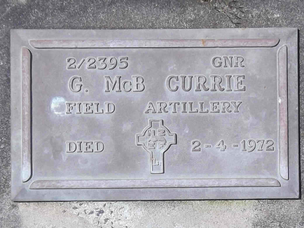 George McBeth Currie - Online Cenotaph - Auckland War Memorial Museum