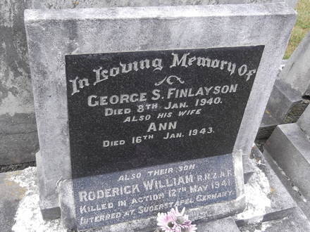 Roderick William Finlayson - Online Cenotaph - Auckland War Memorial Museum